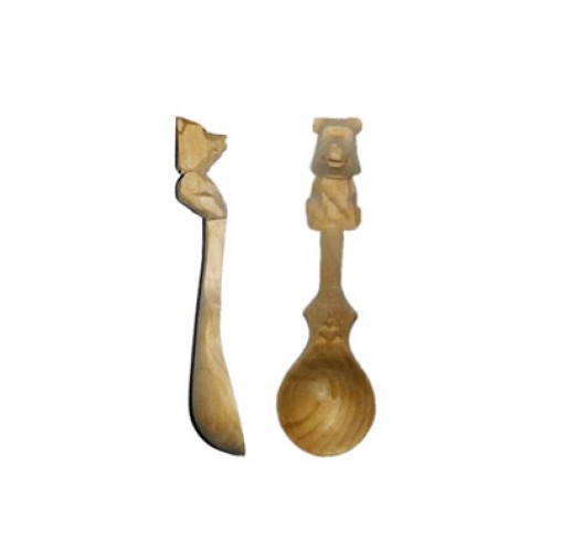 Wooden spoon Bear (RCoR), handmade craft